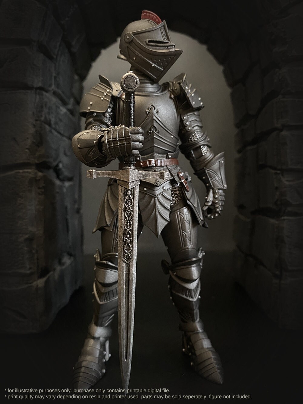 Ornate Sword - Set Sword Blade + Sword Hilt - 3D File Pre Supported and ...