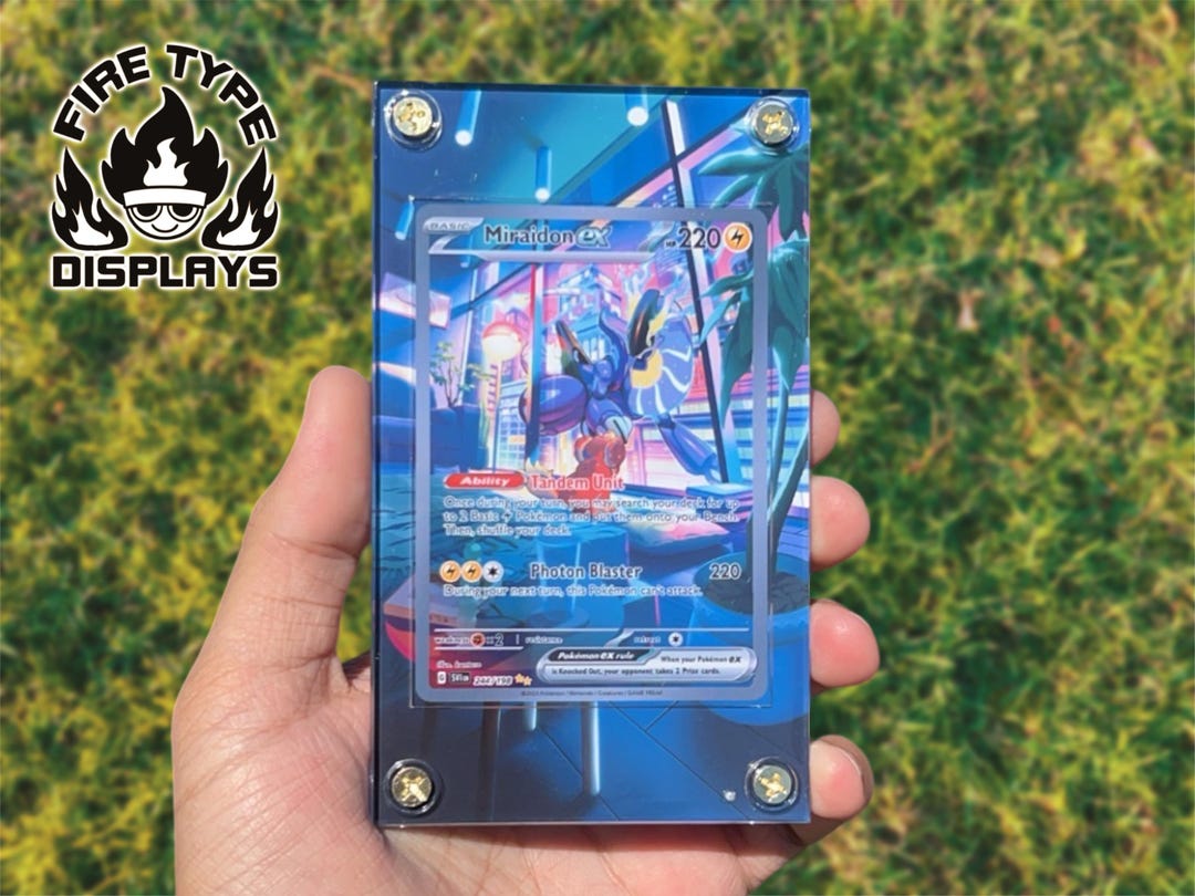 Miraidon Ex SIR Pokemon Card Display - Etsy