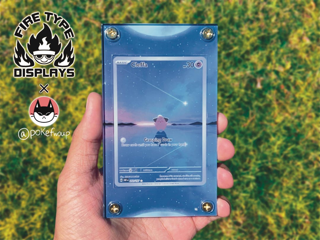 Cleffa Illustration Rare Pokemon Card Display - Etsy