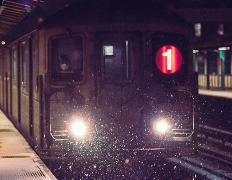 Snow on the 1 Train- MTA Subway- NYC Photography- New York City ...
