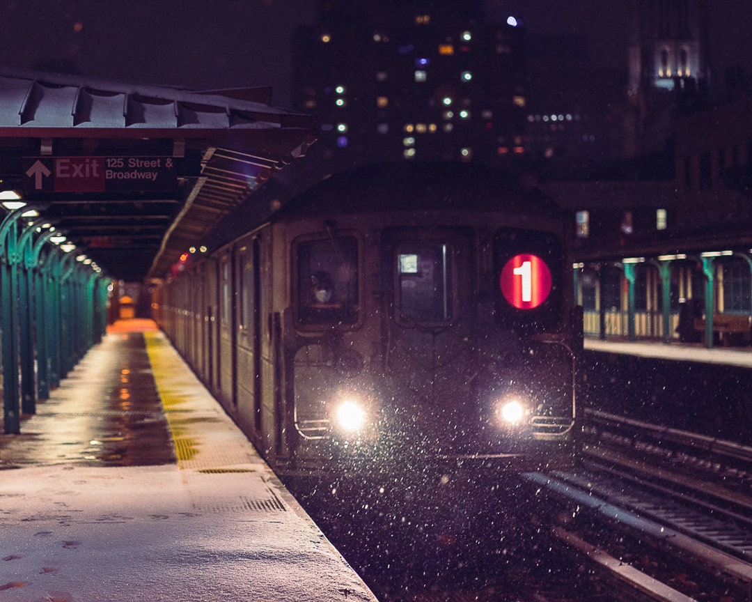 Snow on the 1 Train- MTA Subway- NYC Photography- New York City ...