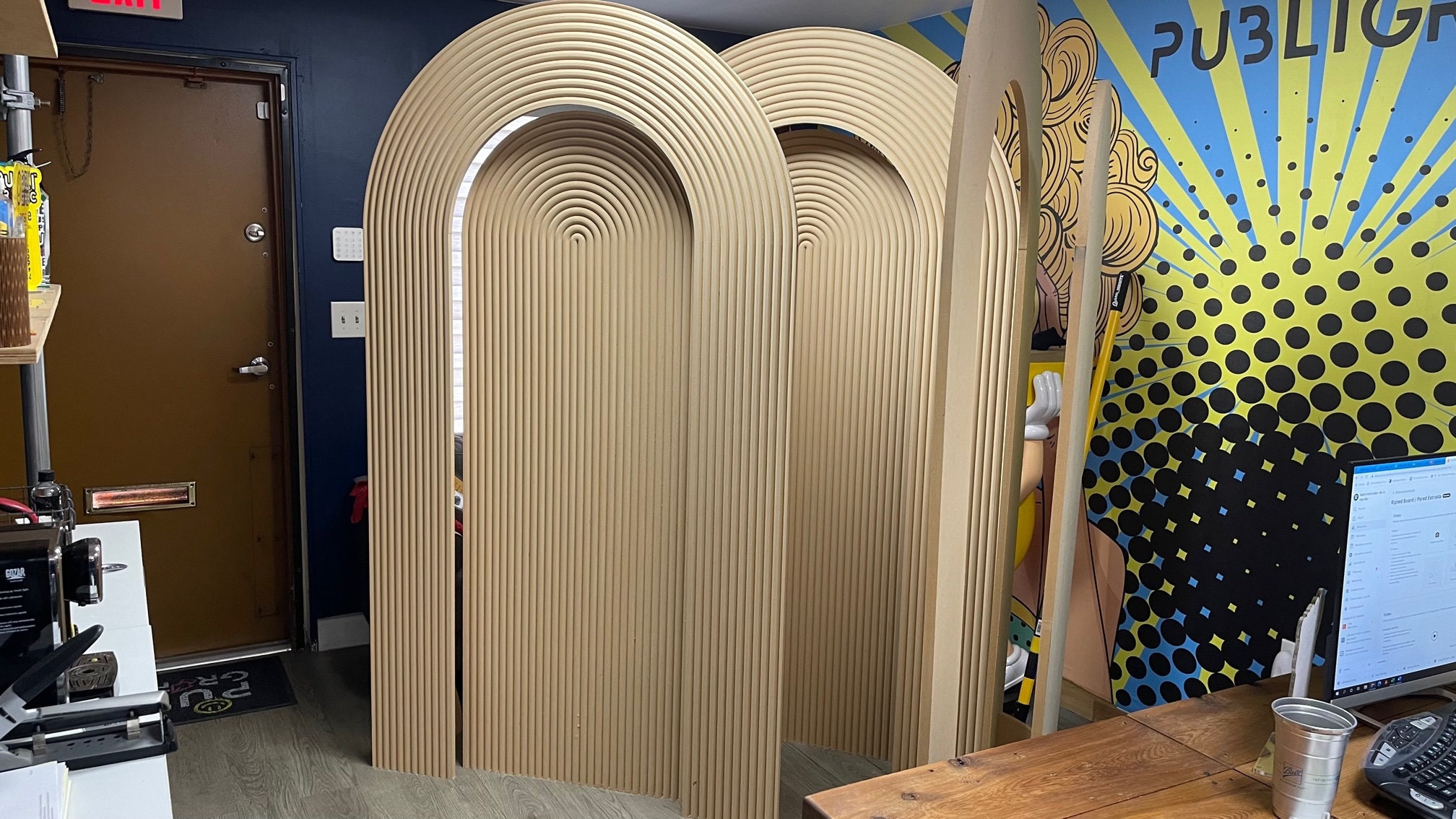 Wooden Arch Backgrounds With Detail MDF Wood Special for - Etsy