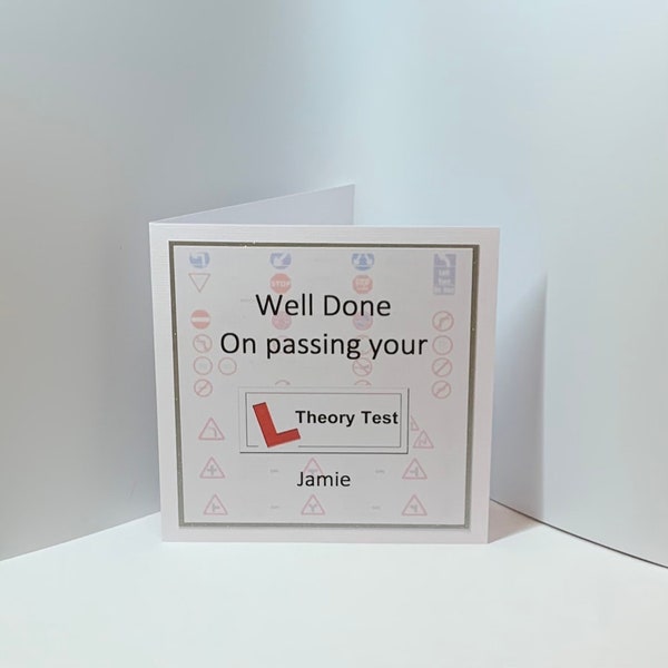Theory Test Card - Etsy UK