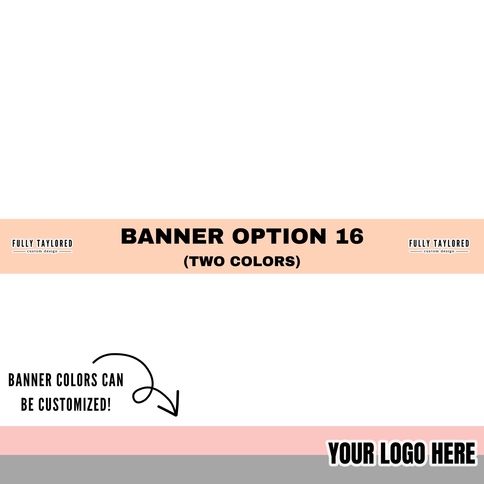 Custom Logo Stacked Banner Watermark transparent PNG - Etsy
