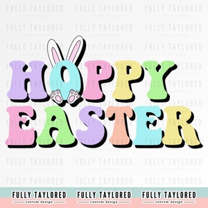 Hoppy Easter Bunny PNG for Sublimation or Print digital Download Hand ...
