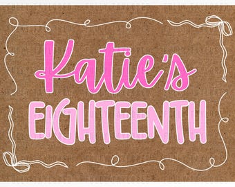 Custom Painted Banner | Twenty First | 21 | Disco | Birthday | Butcher ...