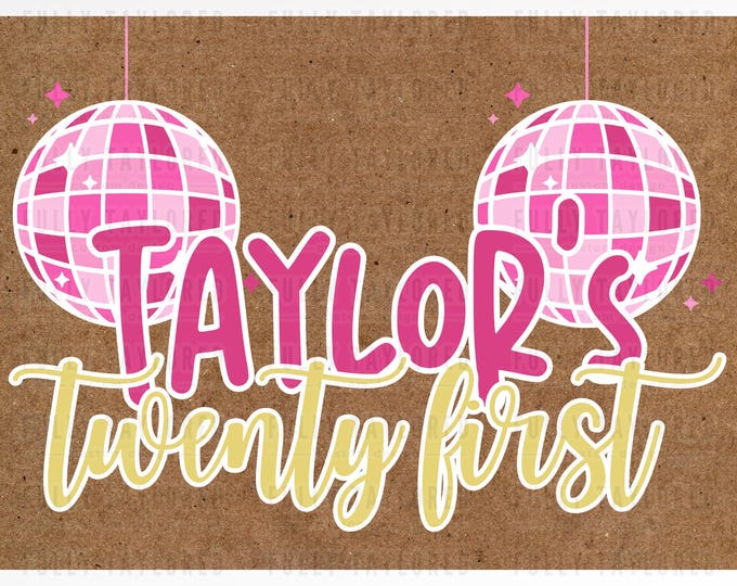 Custom Painted Banner | Twenty First | 21 | Disco | Birthday | Butcher ...