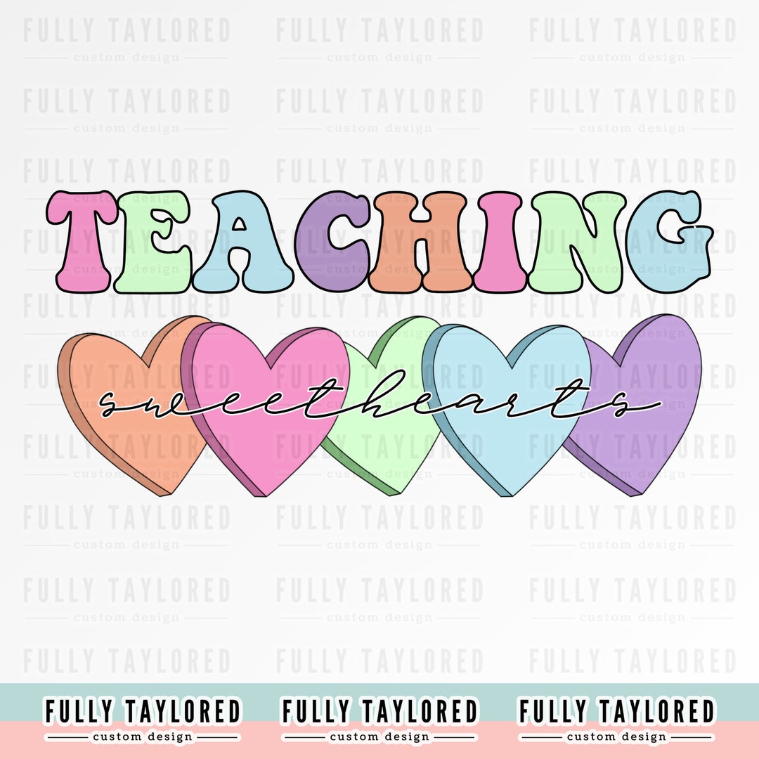 Teaching Sweethearts Valentine's Day PNG for Sublimation or Print ...
