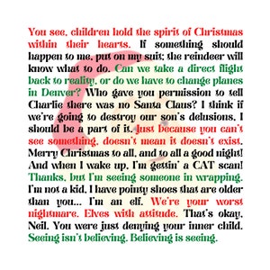 The Santa Clause Movie Quotes Print - Christmas Print - Digital Print ...