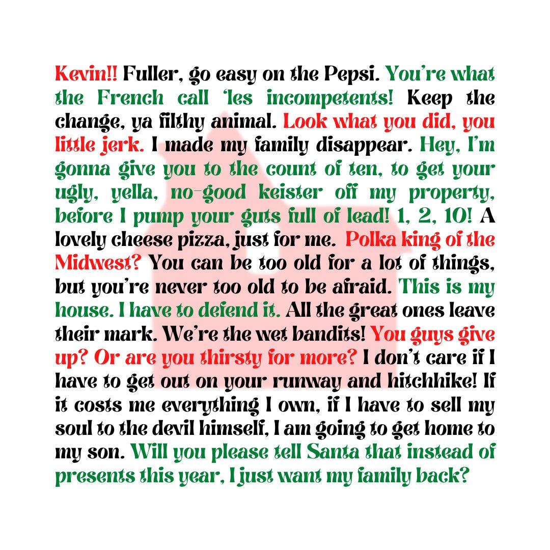 Home Alone Movie Quotes Print Christmas Print Digital - Etsy