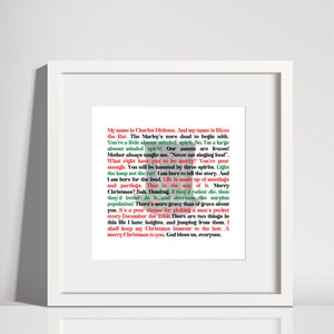 The Muppet Christmas Carol Movie Quotes Print Christmas Print Digital ...