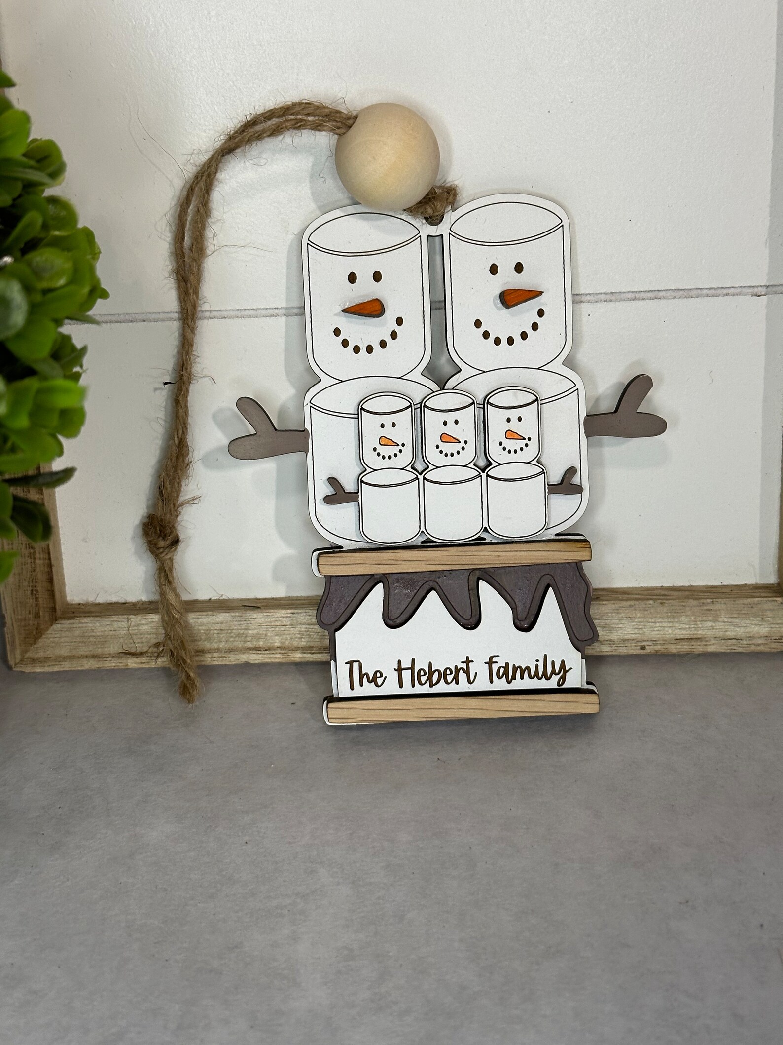 Personalized Smores Snowman Ornament, Snowfamily, Family Ornament ...