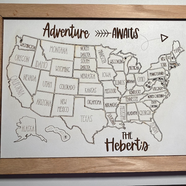 Family Travel Map - Etsy