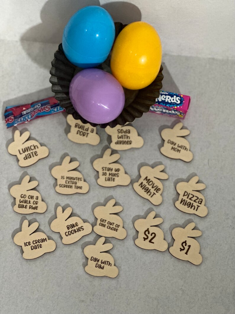 Easter Egg Tokens, Wooden Tokens for Easter Egg Hunts, Easter Sunday ...