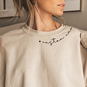 Custom Name Sweatshirtcustom Neck Print Shirtpersonalized T - Etsy