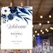 Navy Blue Floral Welcome Sign Template, Wedding Welcome Sign, Welcome ...