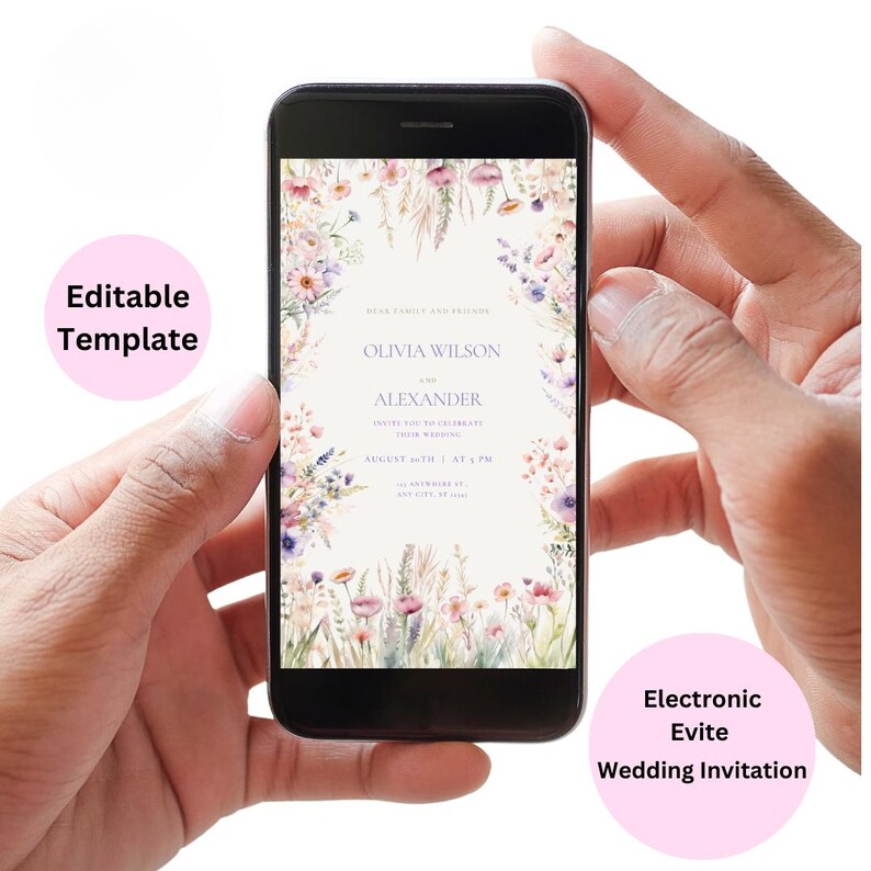 Wedding Invitation Mobile Phone Text Invitation Evite Electronic Email ...