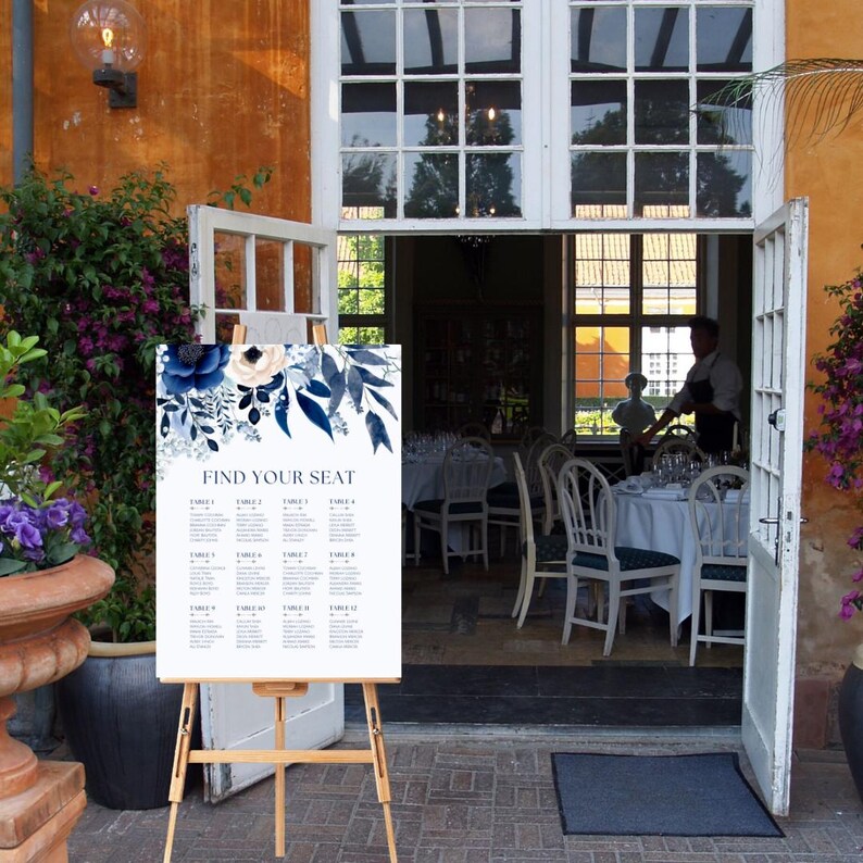 Modern Seating Chart Template, Minimalist Editable Instant Download ...