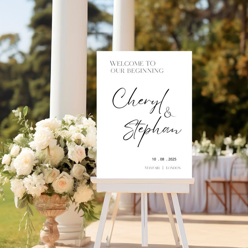 Wedding Welcome Sign, Welcome Poster, Printable Wedding Welcome ...