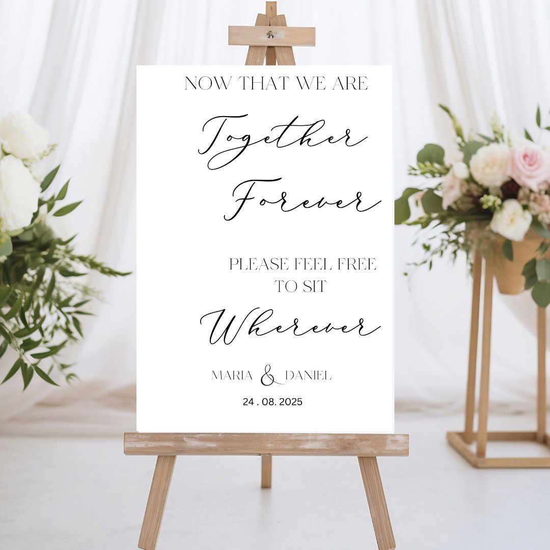 Pick a Seat Sign , Wedding Seating Poster, Choose a Seat Sign, Ceremony ...