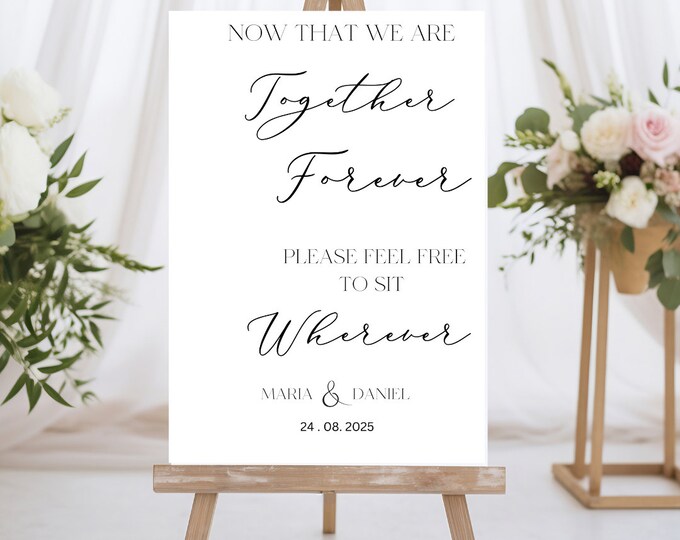 Pick a Seat Sign , Wedding Seating Poster, Choose a Seat Sign, Ceremony ...