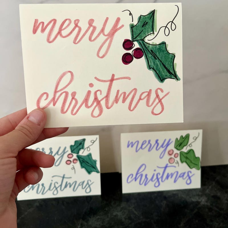 Handwritten Christmas Cards - Etsy