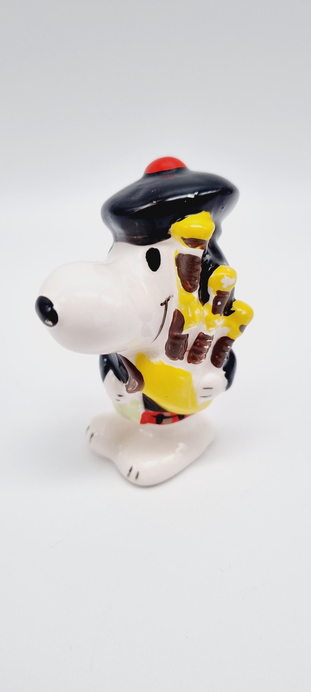 Vintage 1966 Ceramic Snoopy Figurine, Bagpipe Scottish Peanut - Etsy