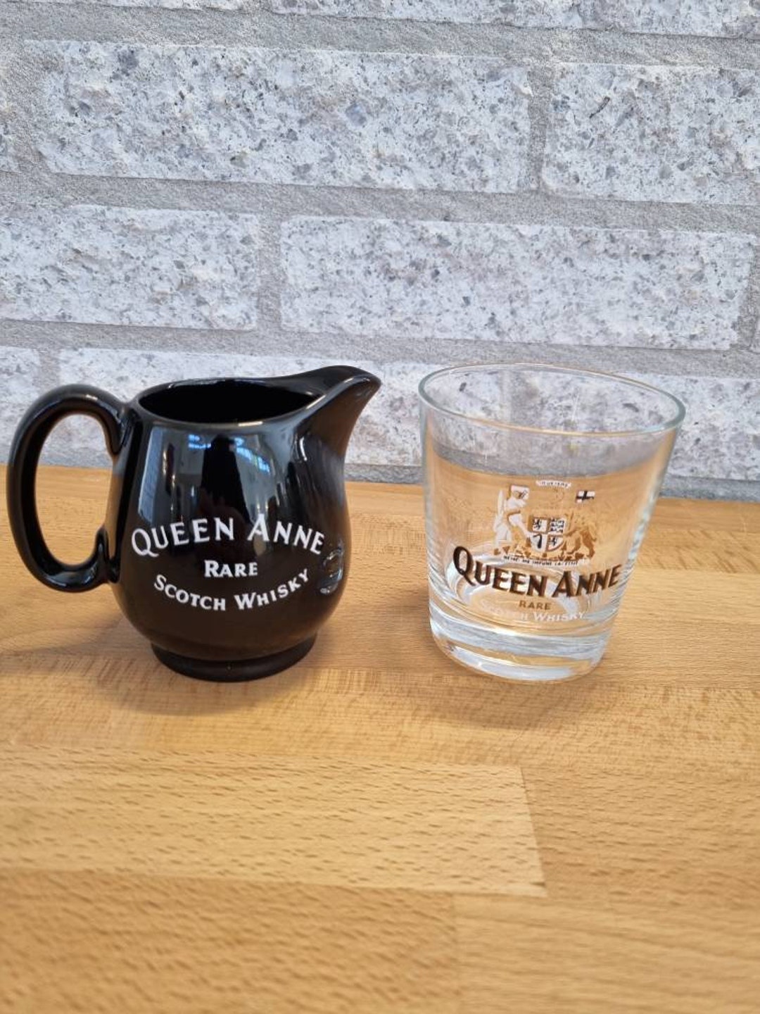 Set of a Queen Anne Pitcher and Whiskey Glass. - Etsy UK