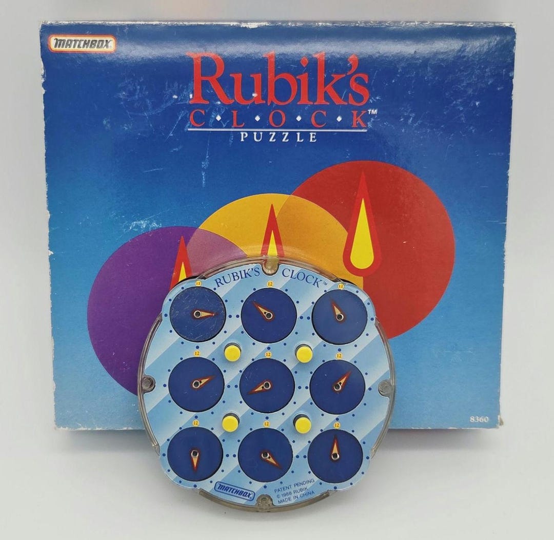 Vintage Rubik's Clock Puzzle 1988 W/ Box & Manual - Etsy