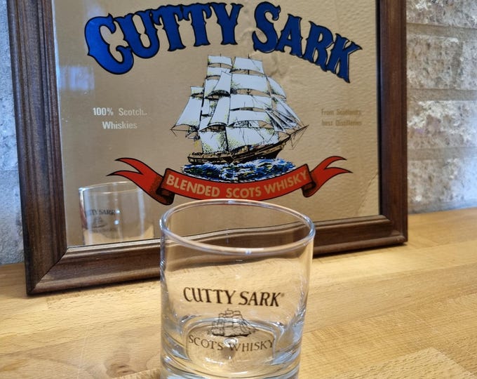 Cutty Sark Mirror and Whisky Glass. - Etsy