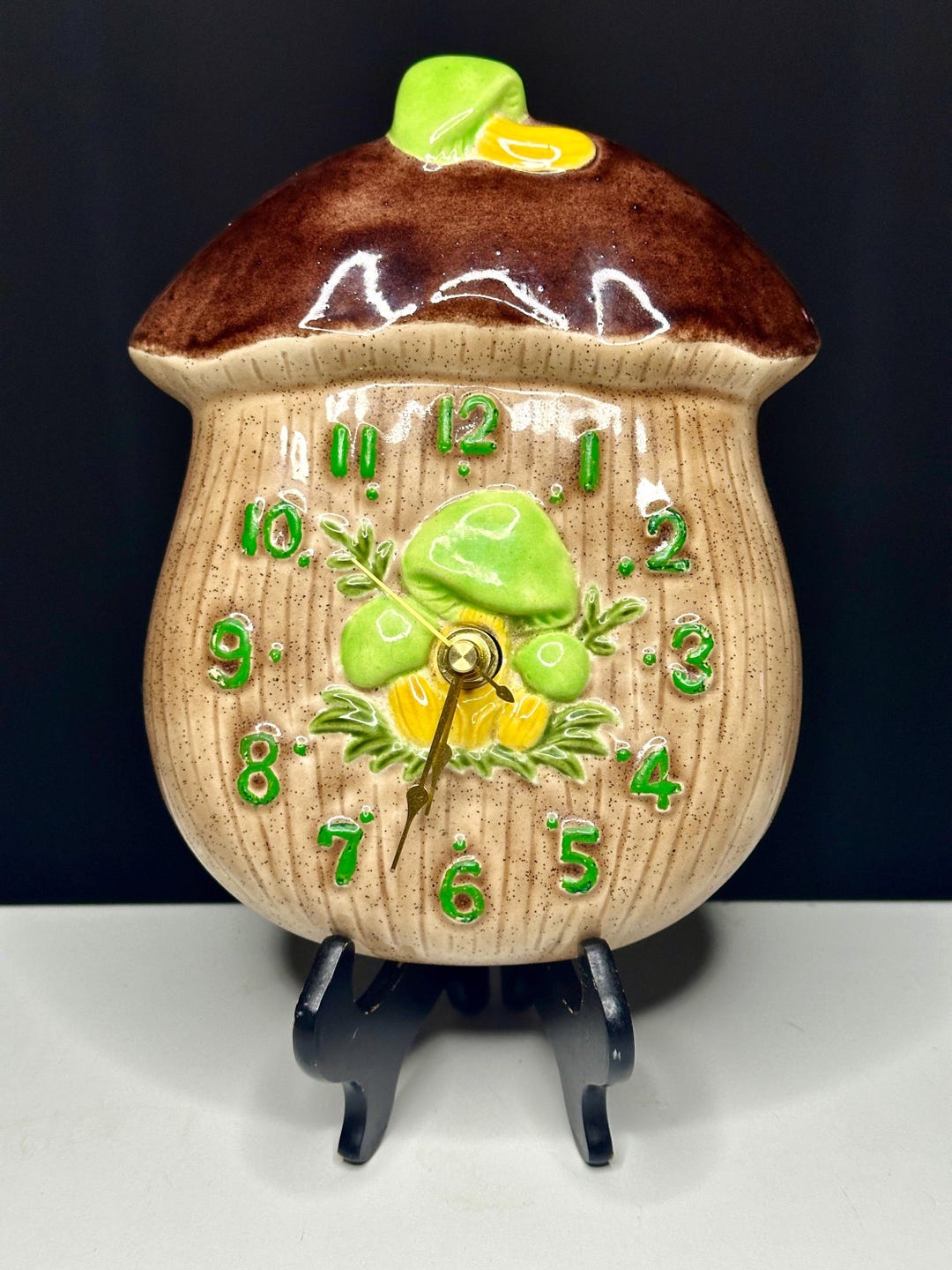 Vintage 1978 Mushroom Ceramic Wall Clock/vintage Merry Mushroom Decor ...
