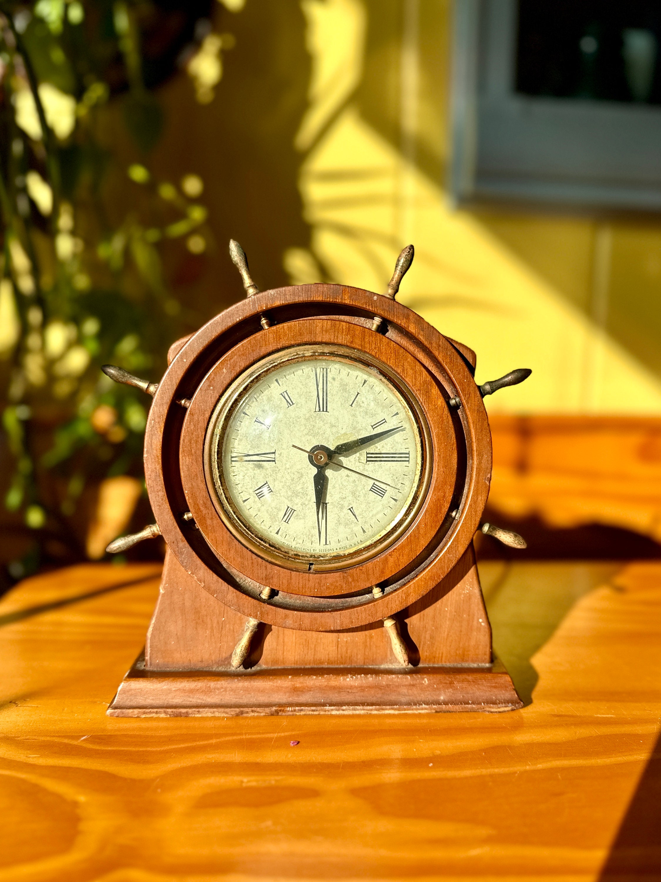 Vintage Seth Thomas Capstan-1 Nautical Clock/vintage MCM Nautical ...