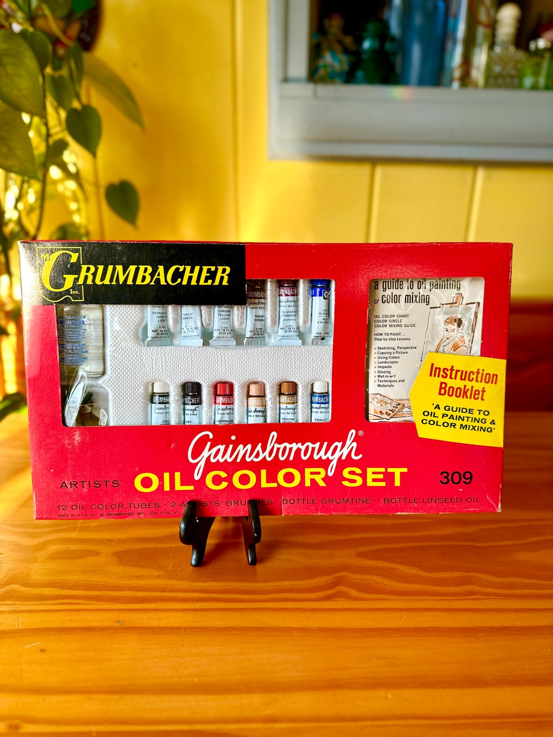 Vintage MCM Grumbacher Gainsborough Unused Oil Color Set #309/vintage ...