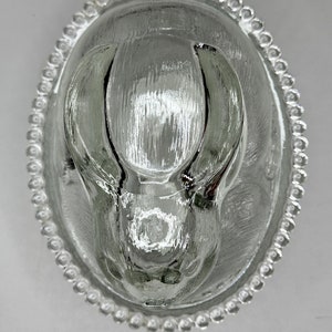 Beautiful Vintage Indiana Glass Bunny on a Nest Glass Dish/vintage ...