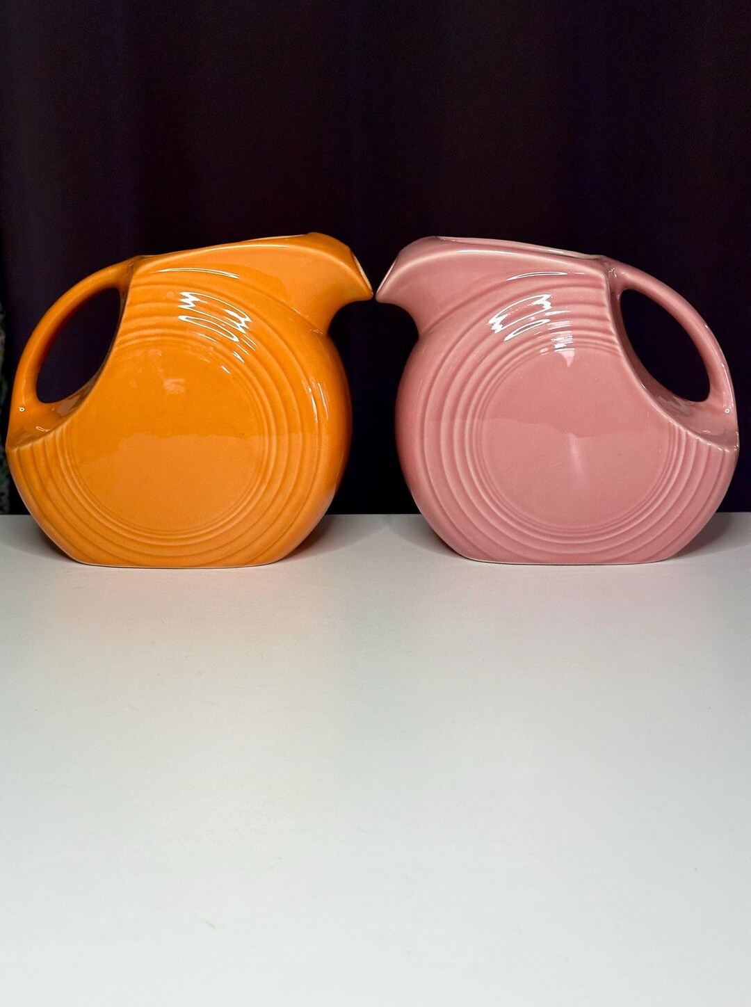 Your Choice of Vintage Fiesta Ware Pitchers /pink or Orange Fiesta ...