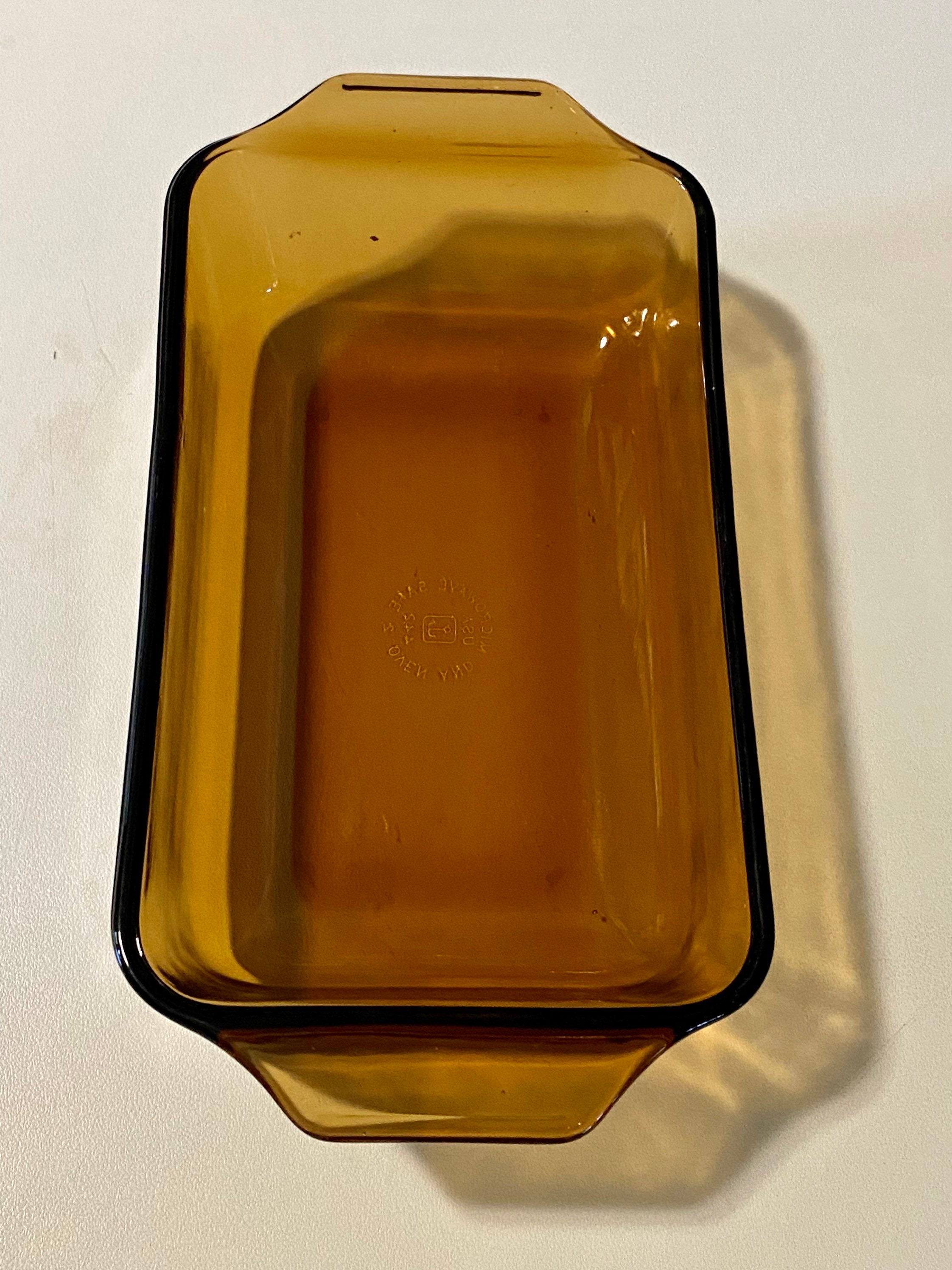 Vintage Glass Anchor Hocking Amber Brown Loaf Pan - Etsy