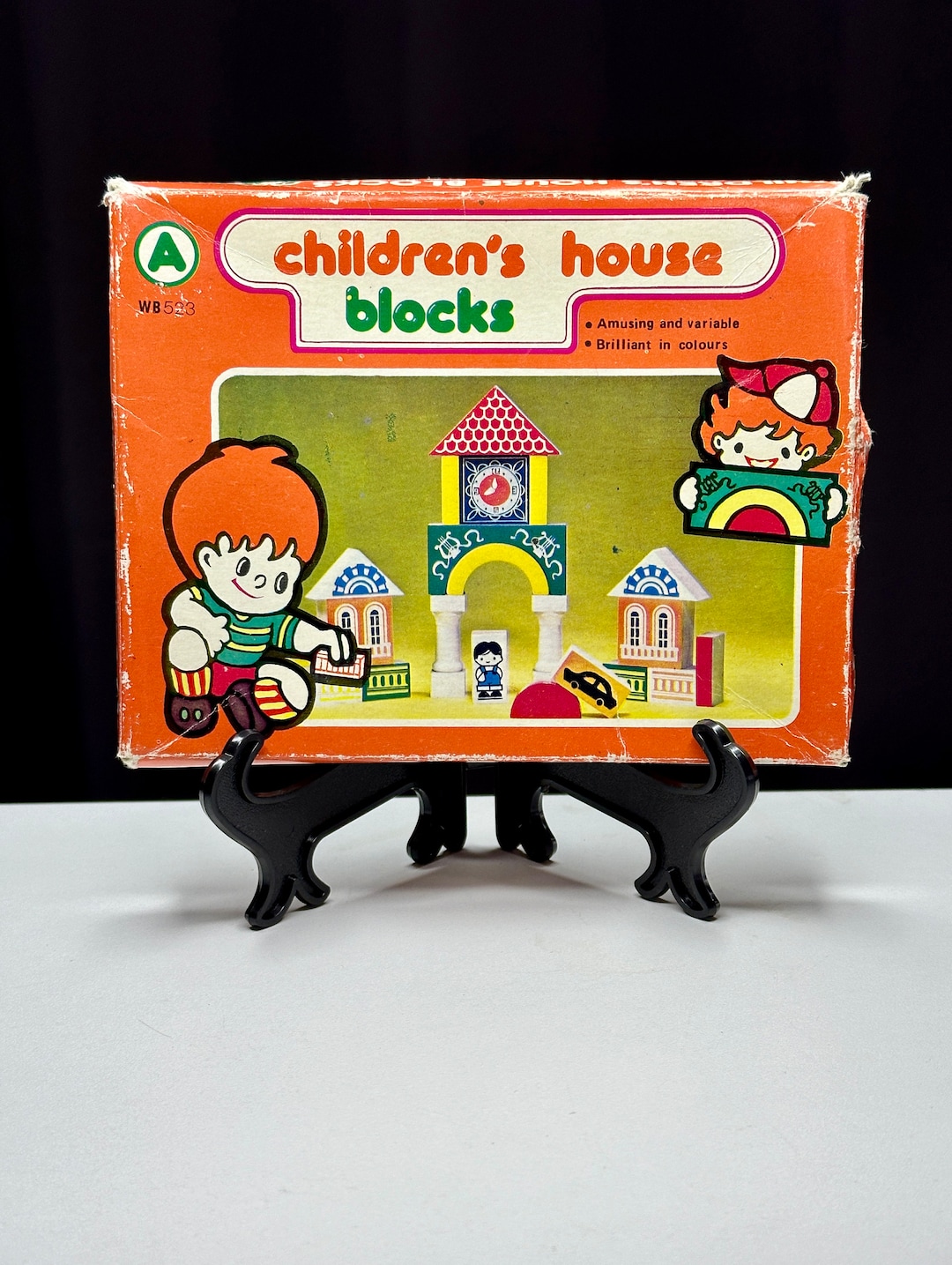 Vintage Children’s House Blocks Building Set/vintage Painted Blocks ...