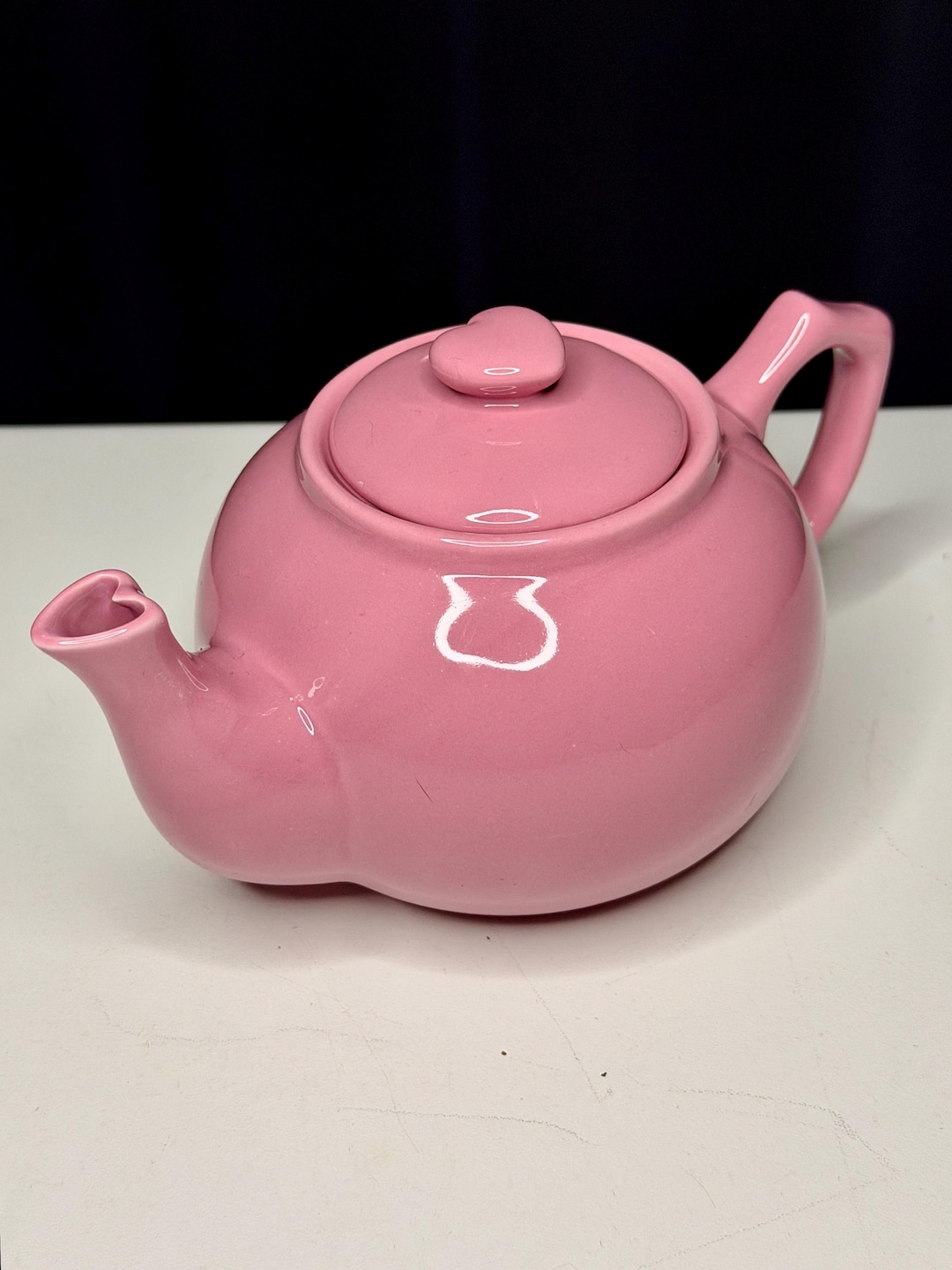 Vintage Mary Kay Pink Heart Teapot | Retro Blush Ceramic Tea Pot ...