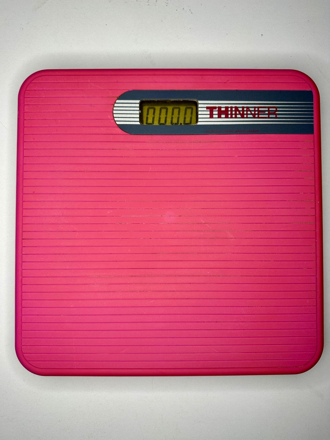 Vintage 1986 ‘thinner’ Brand Pink Bathroom Scale/vintage Bathroom Scale ...