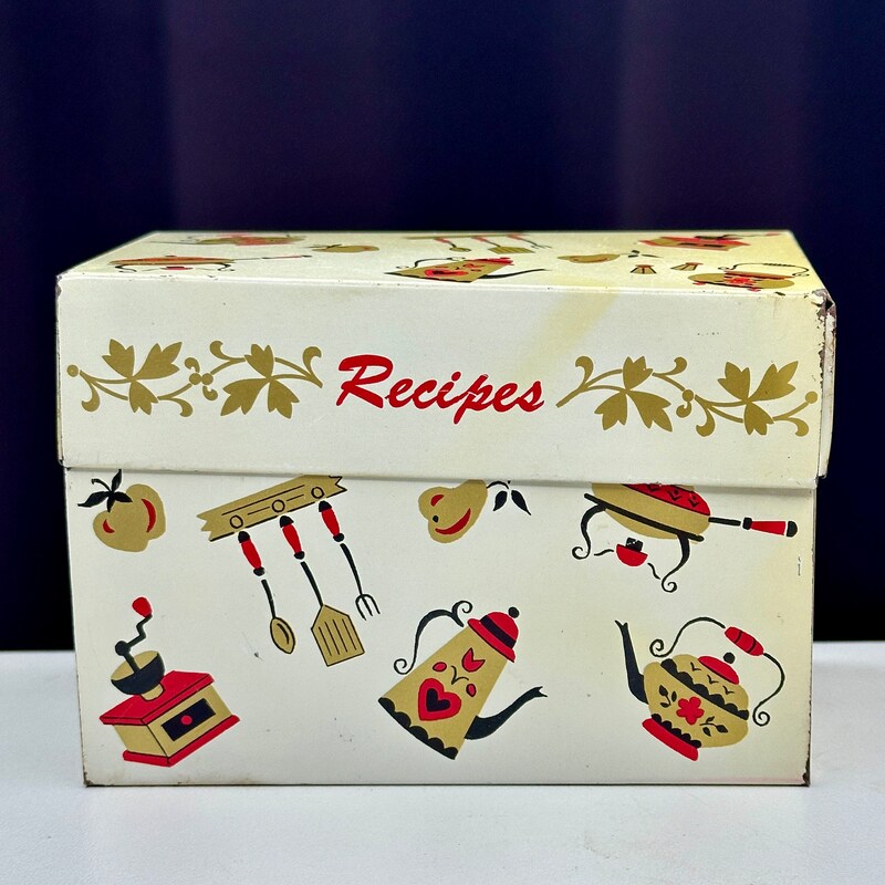 Metal Recipe Box - Etsy