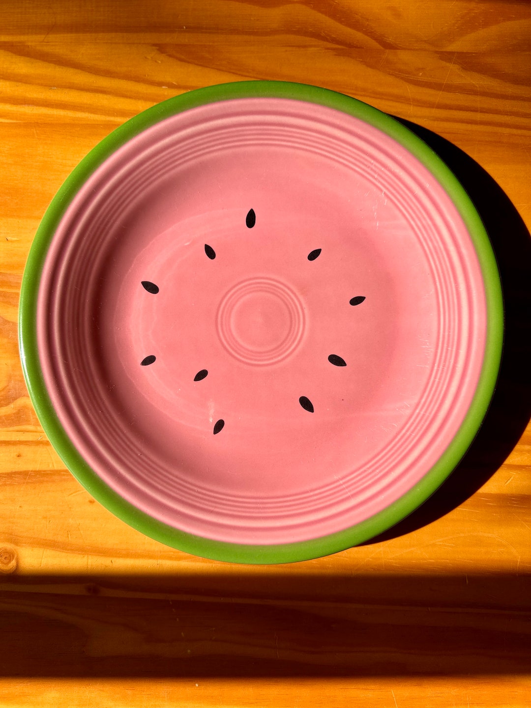 Vintage Fiesta 10 Inch Watermelon Plate/vintage Fiestaware Watermelon ...