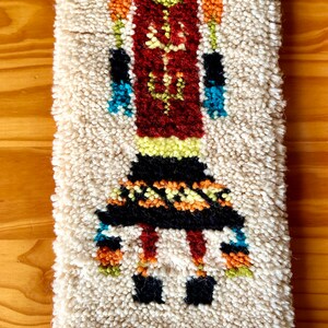 Beautiful Vintage Hopi Kachina Latch Hook Hanging Tapestry/vintage Hopi ...