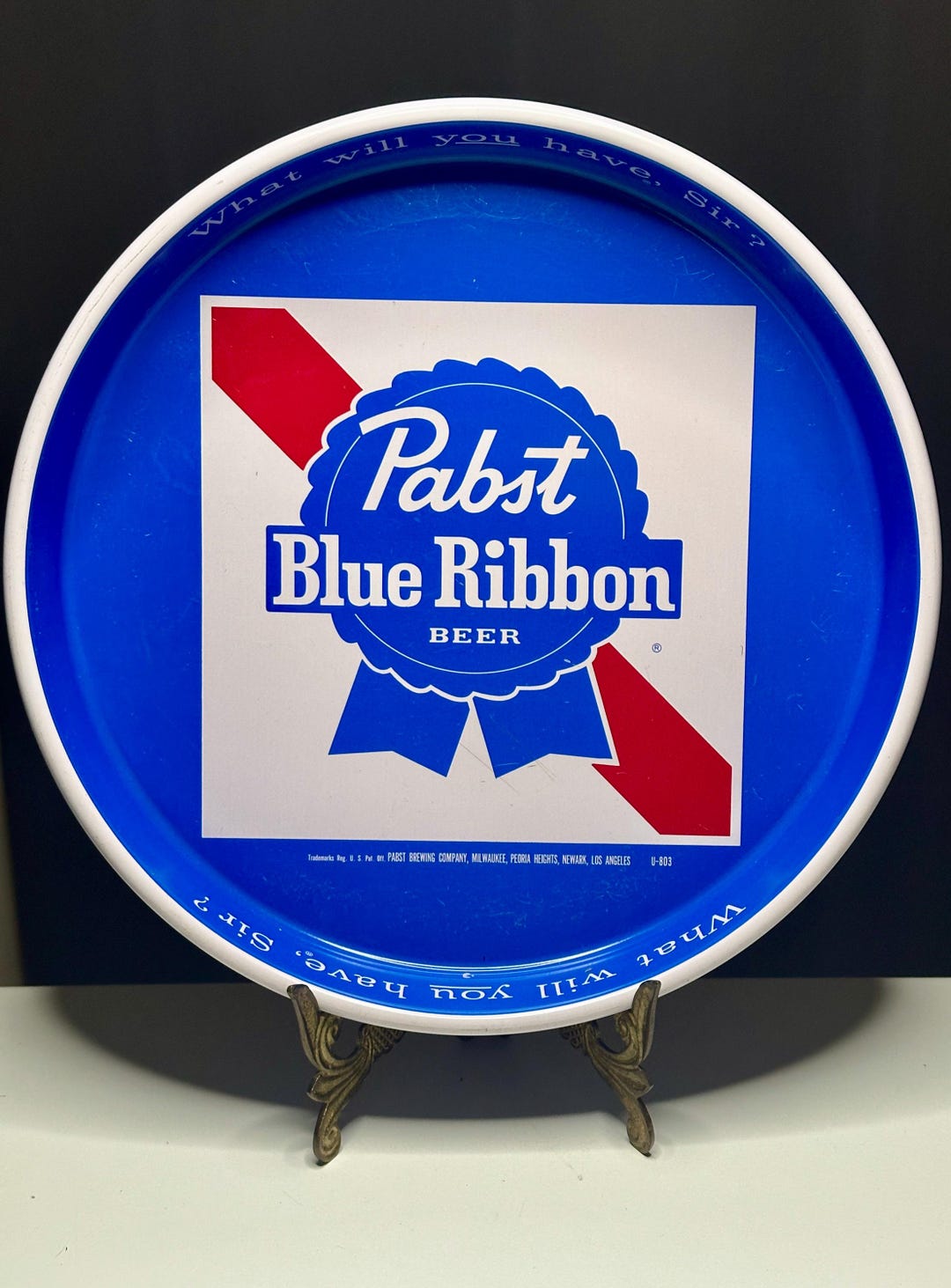 Vintage Pabst Blue Ribbon Beer Tray – Metal “what Will You Have, Sir ...