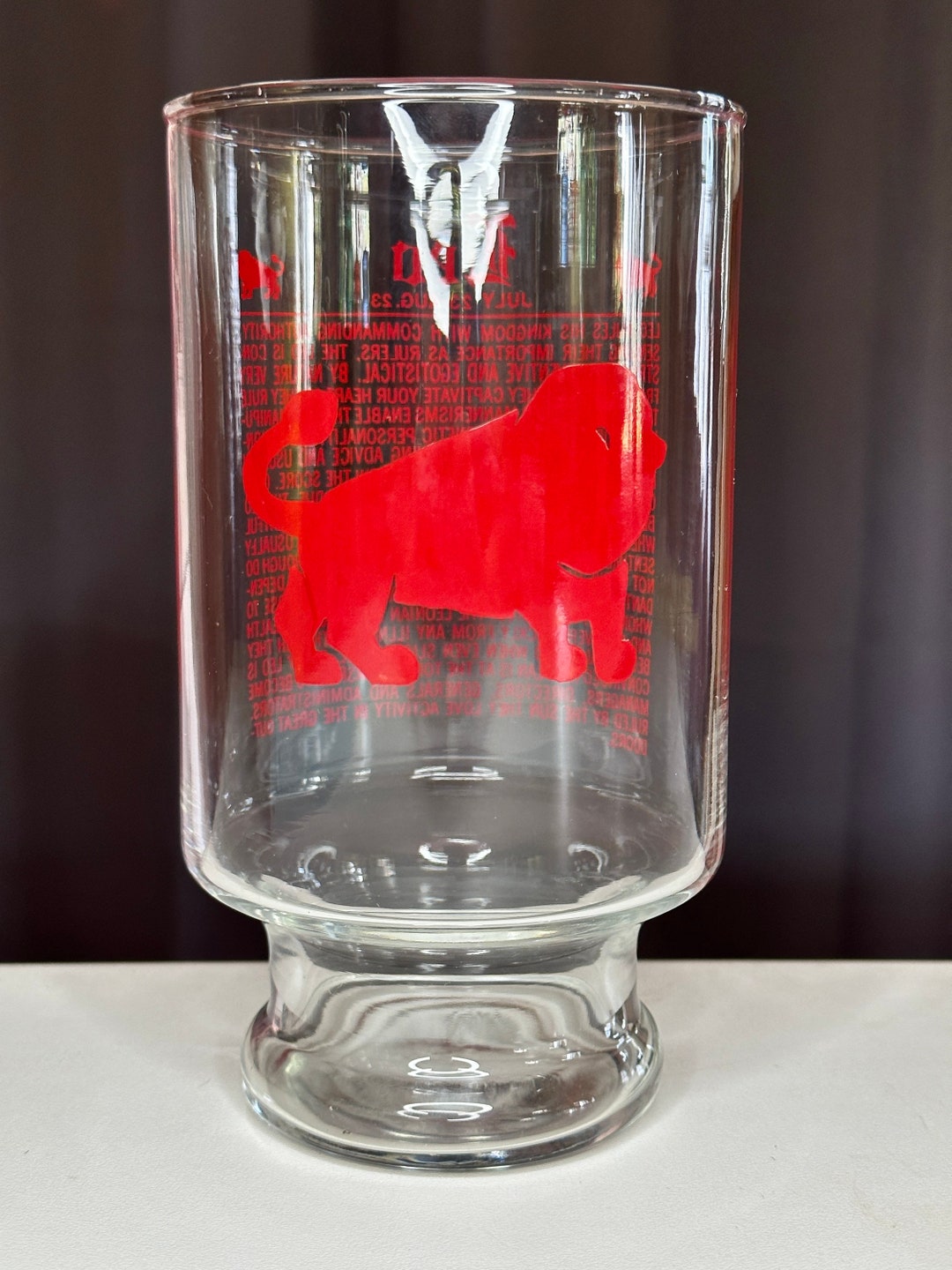 Wonderful Vintage Astrology Glass for Leo/vintage Leo Glass/vintage ...
