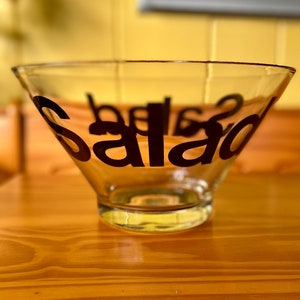 Gorgeous Vintage Wheaton Glass Large Salad Bowl Plus Six Serving Bowl ...