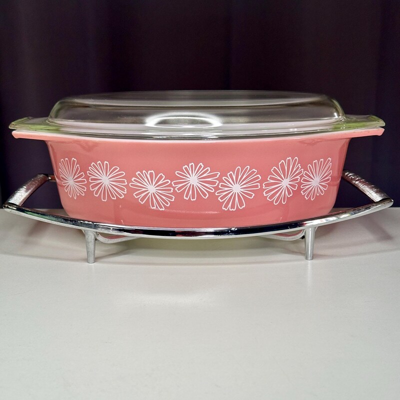 Pink Daisy Vintage Pyrex Casserole Dish - Etsy