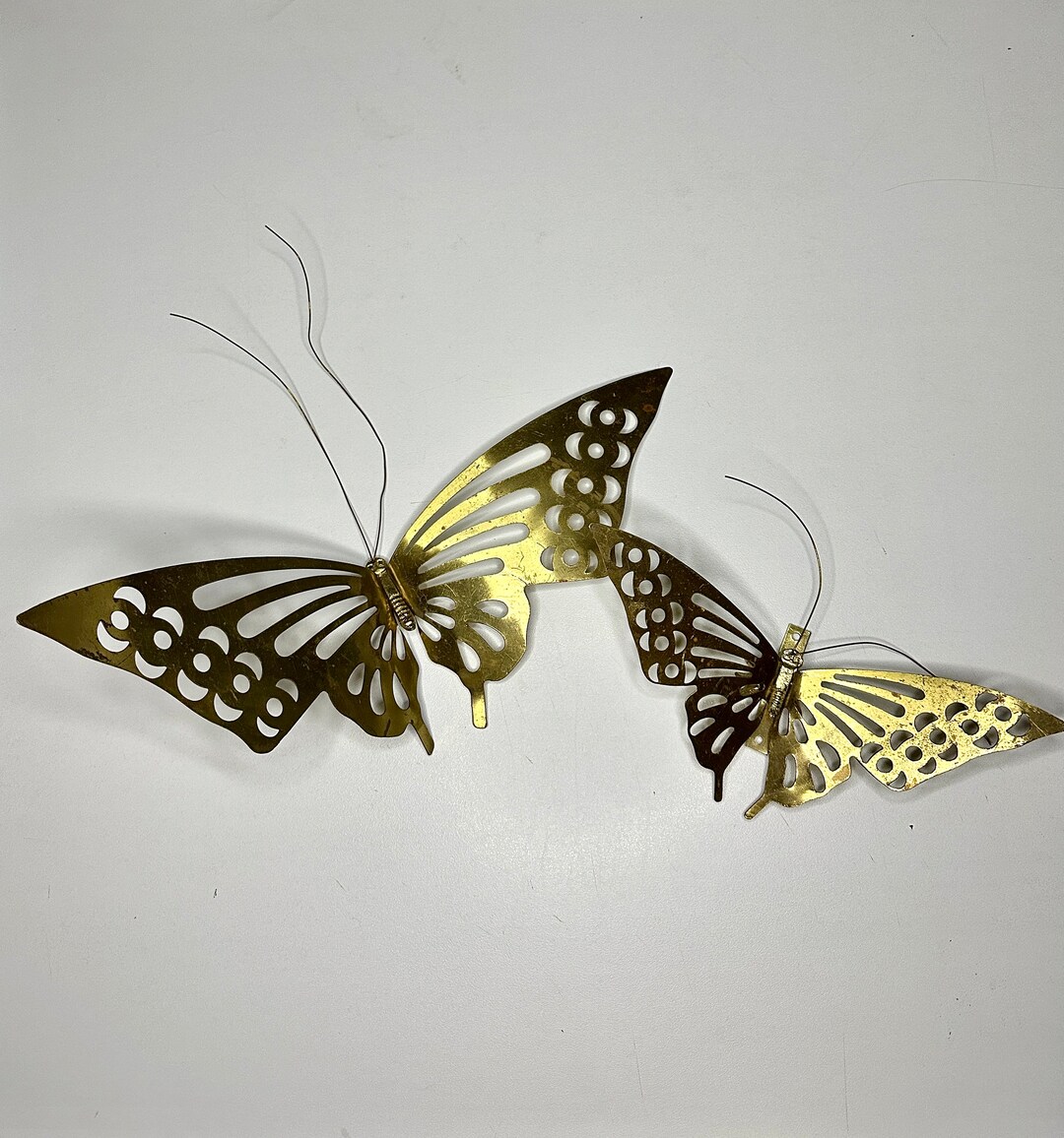 Gorgeous Set of Two Vintage Lightweight Brass Butterflies/made in ...