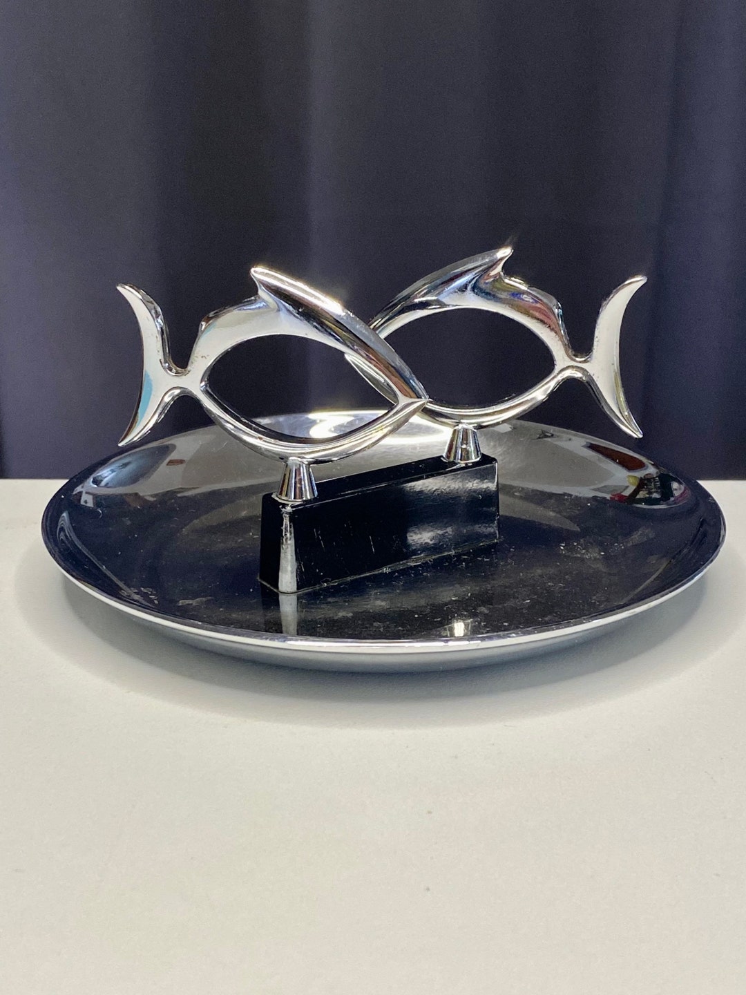 Fantastic Vintage MCM Hamilton Two Fish Ashtray/chrome 1950s Ashtray - Etsy
