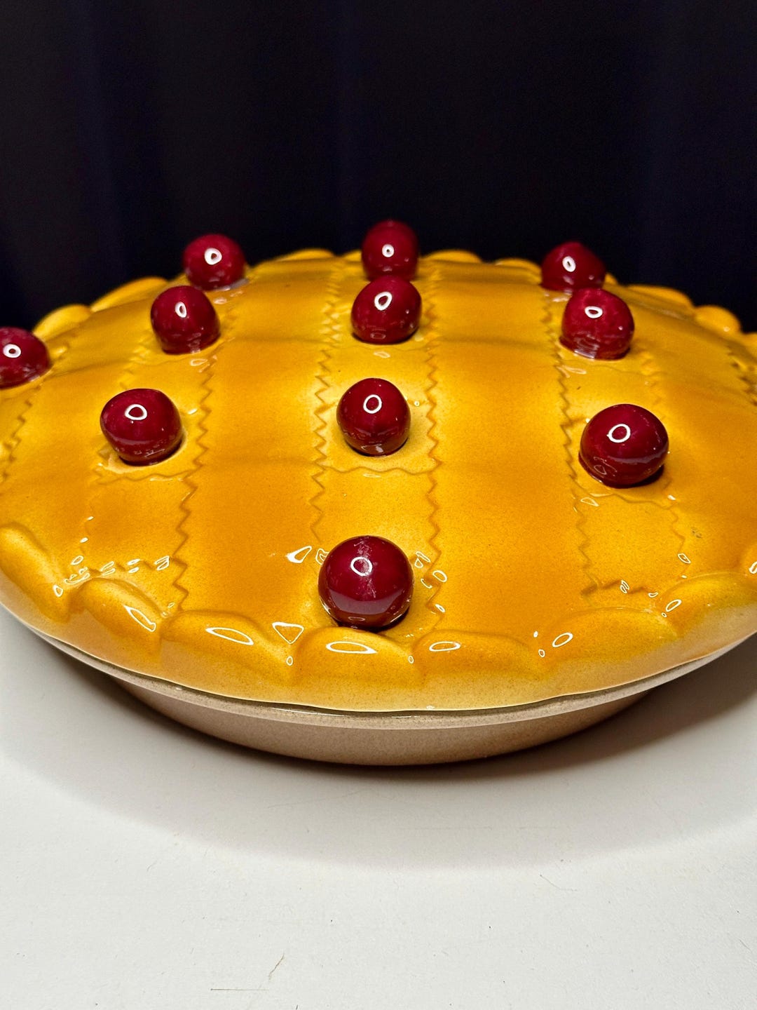 Adorable Vintage Made in Portugal Ceramic Cherry Pie Plate and Pie ...