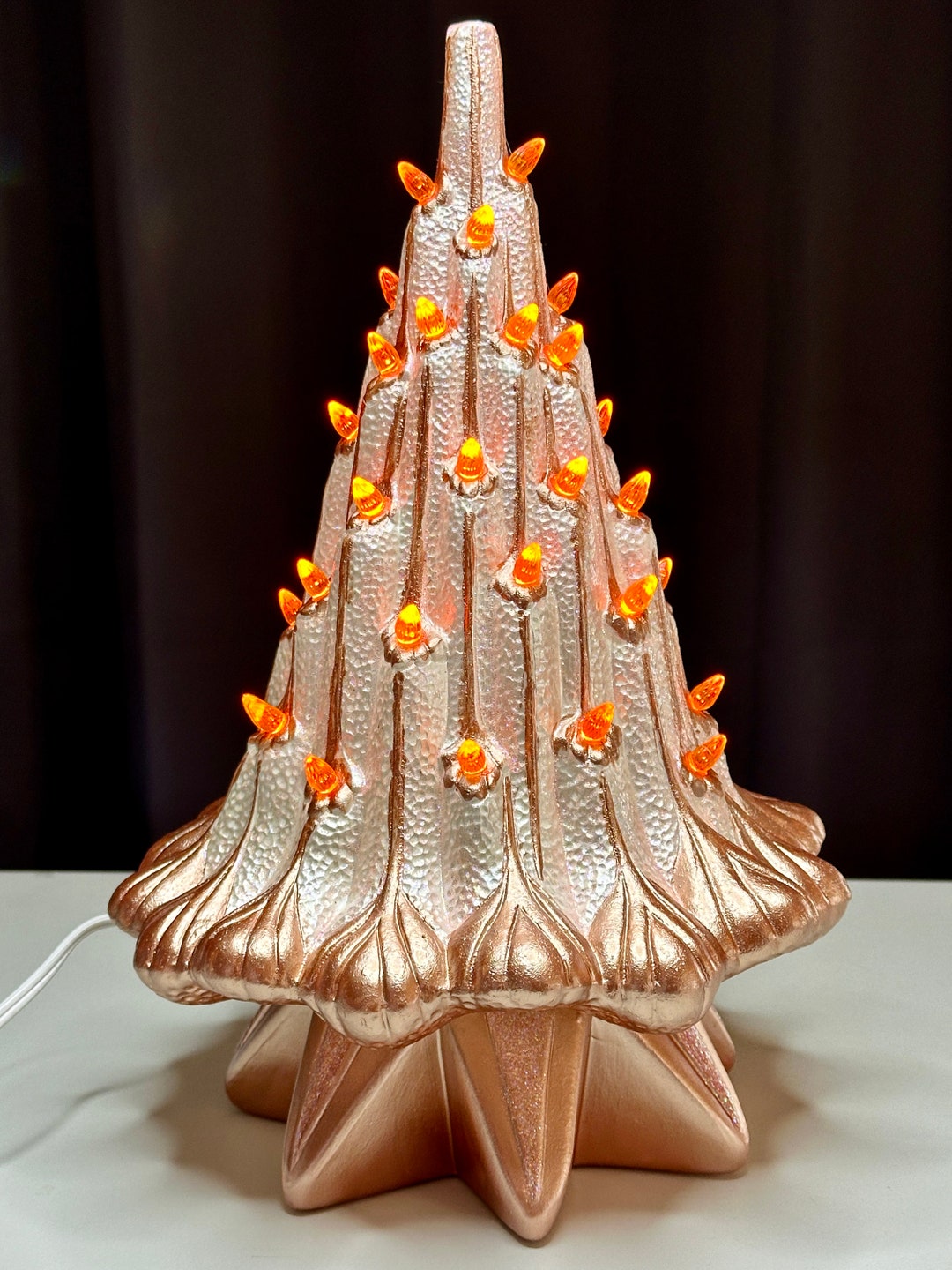 Vintage Ceramic Lighted Lava Christmas Tree/vintage Lava Christmas Tree ...